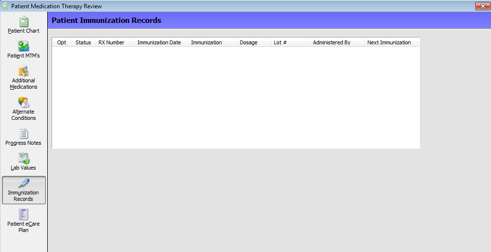 View Immunization Records
